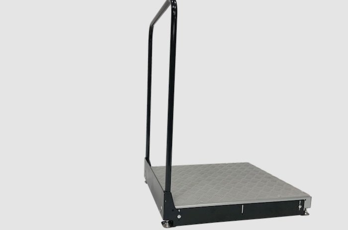 Adjustable Half Step With Handrail - 3 Sizes - The Ramp People