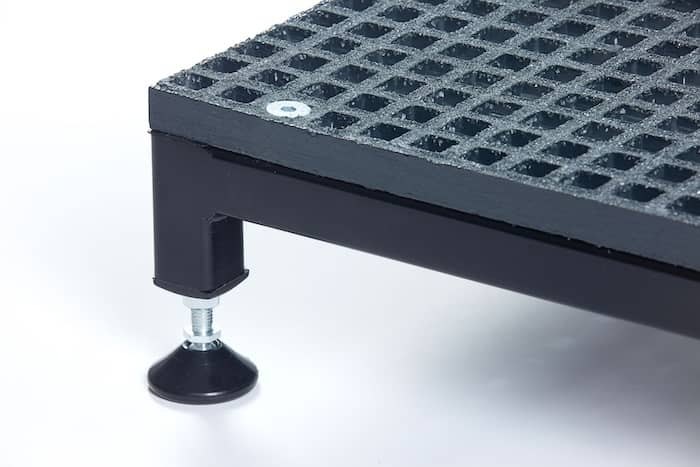 Adjustable Safety Step Stool GRP Surface - Black | The Ramp People ...